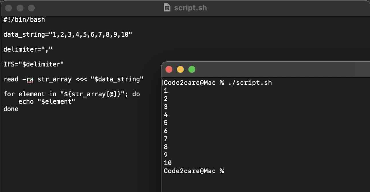 How To Split A String Based On Delimiter In Bash Scripting